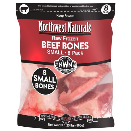 Northwest Naturals Dog Treat Frozen Bone Beef Small 1-2" 8 Pack ...