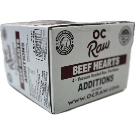 OC Raw Dog Treat Frozen Beef Heart 2# - Southeast Pet Online Ordering