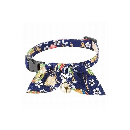 Necoichi Cat Collar Kimono Ribbon Blue - Southeast Pet Online Ordering