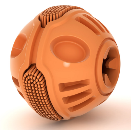 Messy Mutts Dog Toy Stuff 'N Brush Ball Orange 3" - Southeast Pet ...