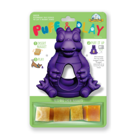 Yeti Dog Toy Hangry Dragon Puff & Play Purple - Southeast Pet Online ...