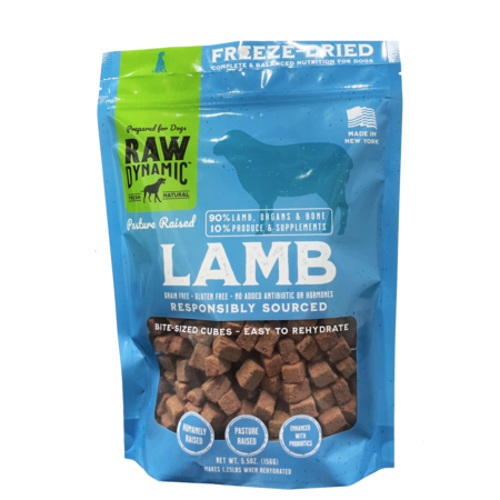 Raw Dynamic Dog Food FD Lamb 14 oz - Southeast Pet Online Ordering