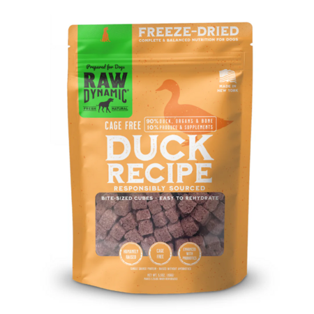 Raw Dynamic Dog Food FD Duck 14 oz - Southeast Pet Online Ordering