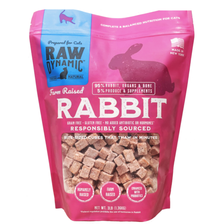 Raw Dynamic Cat Frozen Rabbit 3# - Southeast Pet Online Ordering