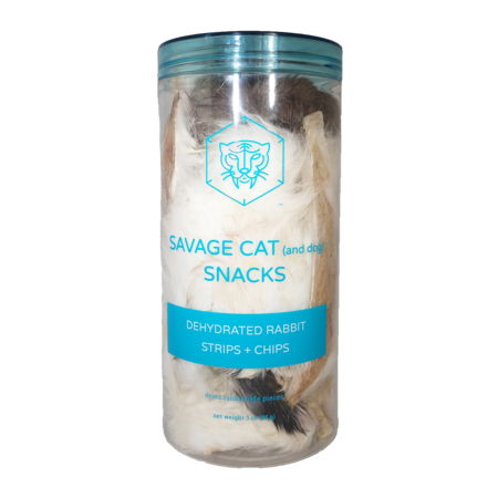 Savage Cat Treat Dehydrated Rabbit Strips & Chips 3 oz Jar - Southeast ...