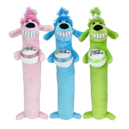 Multipet Dog Toy Birthday Loofa 12" - Southeast Pet Online Ordering