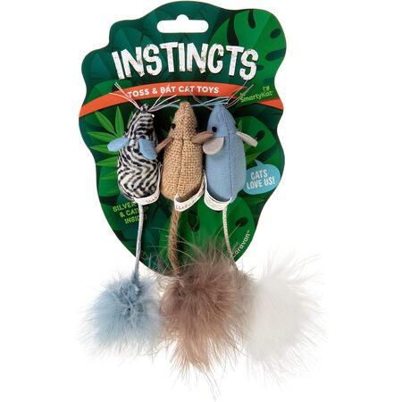 Petwise Cat Toy Instincts Catnip Caravan Mice 3 Pack - Southeast Pet ...