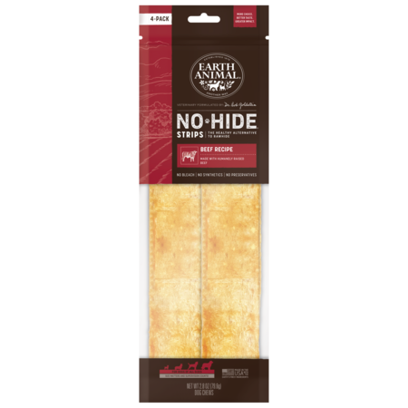 Earth Animal Dog Treat No Hide Strips Beef 4 Pack - Southeast Pet ...