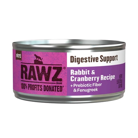 Rawz Cat Can GF Digestive Rabbit & Cranberry 5.5 oz 24/Case - Southeast ...
