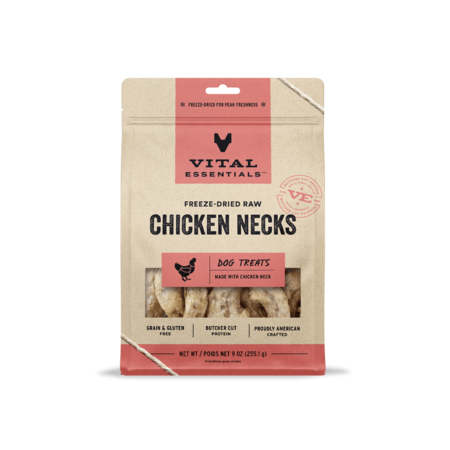 Vital Essentials Dog Treat FD Chicken Necks 9 oz - Southeast Pet Online ...