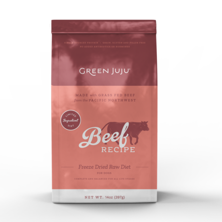 Green Juju Dog Food FD Raw Diet Beef 14 oz - Southeast Pet Online Ordering