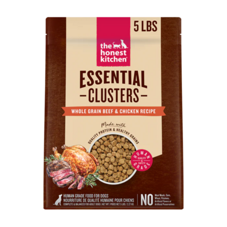 Honest Kitchen Dog Dry Essential Clusters Whole Grain Beef Chicken 5 ...