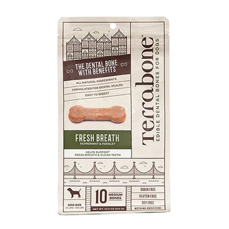 Presidio Dog Treat Terrabone Fresh Breath Regular Bone 10 ct ...