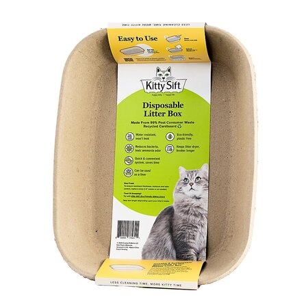 Petwise Cat Litter Box Kitty Sift Disposable Single - Southeast Pet ...