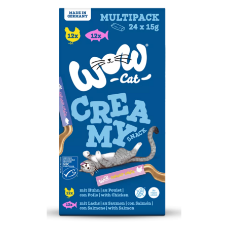 WOW Cat Treat Creamy Snack Assorted 24 ct 4/Case - Southeast Pet Online ...